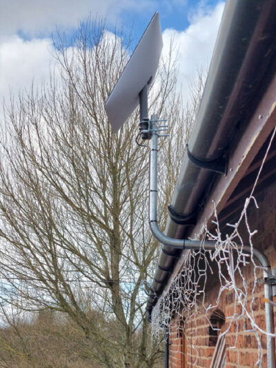 Starlink Installation with Swan-Neck Mount | Aerial & Sky Services